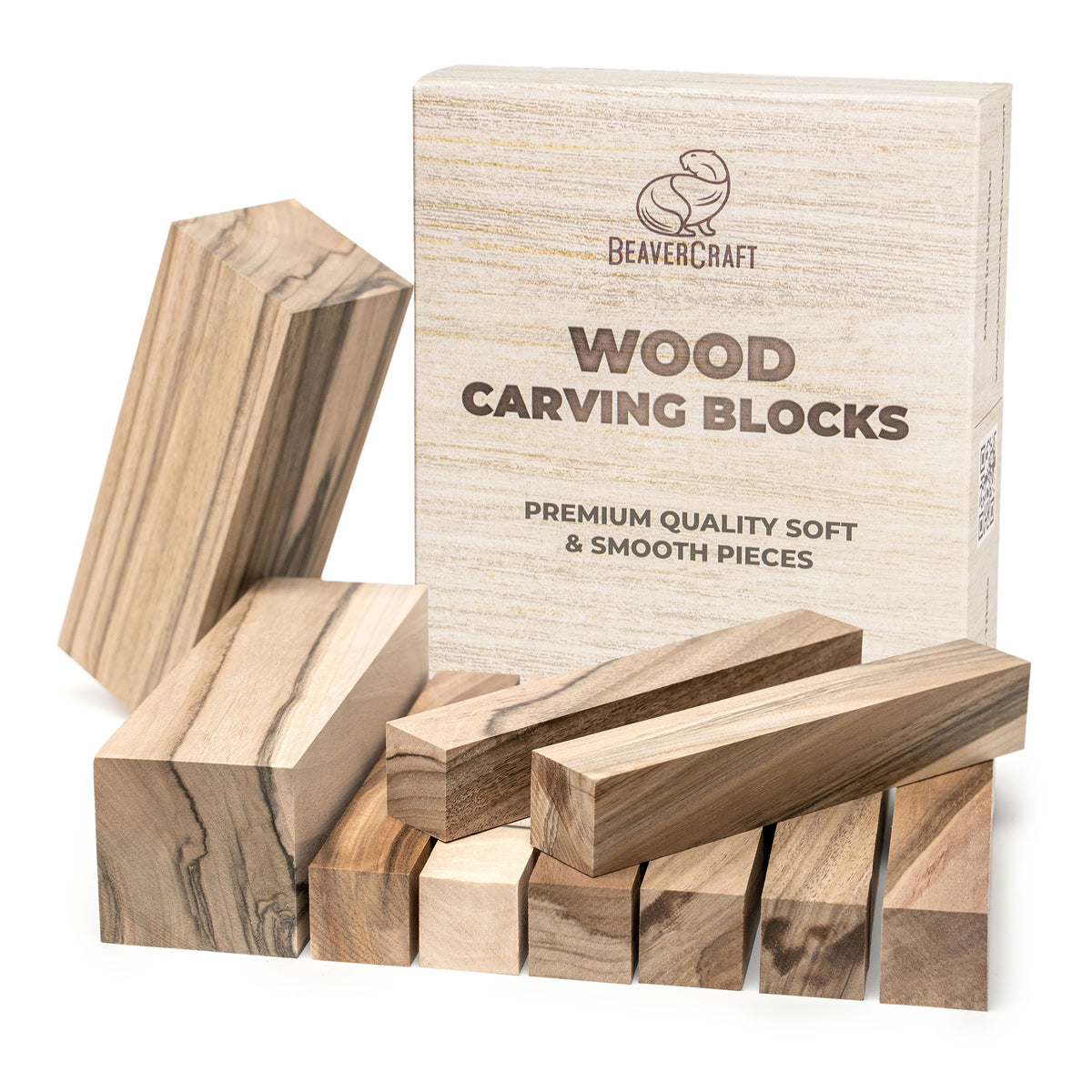 BeaverCraft Walnut Carving Blocks, Set of 10 – Brave Hardy